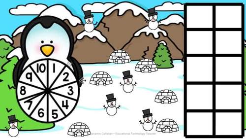 Winter Wonderland 10 Frame Counting - SMART Board Activity! | TpT
