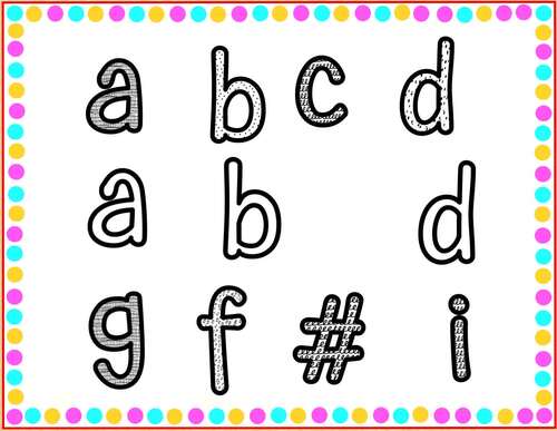 Printable Black and White Abstract Bulletin Board Letters,Large ...