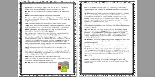 Thanksgiving Reader's Theater Script and Activities for Grades 4-7