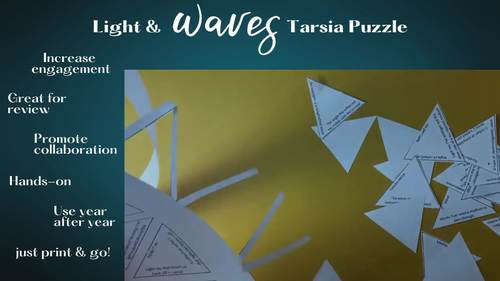 Light and Waves Science Activity Puzzle by The Animated Teacher | TPT