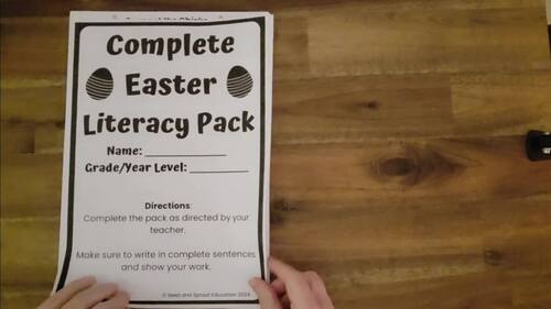 Easter Literacy Grammar Spelling Reading Writing Worksheets for Grades ...