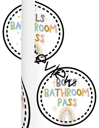 Boho Rainbow Bathroom Passes and Sign Out Sheets | Social Distancing