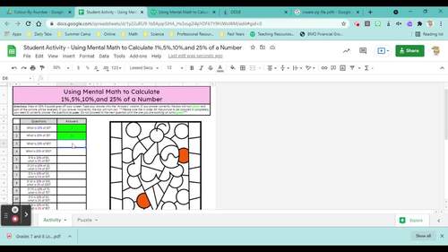 Using Mental Math to Calculate Benchmark Percentages | Number | Ontario ...