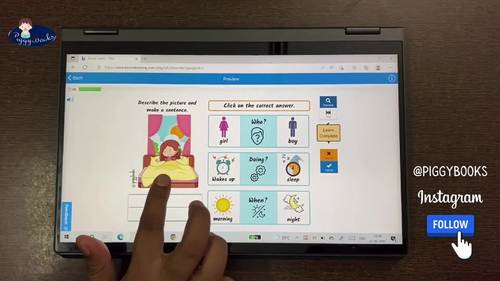 Describing picture scenes WH Questions Boom Cards by Piggybooks | TPT