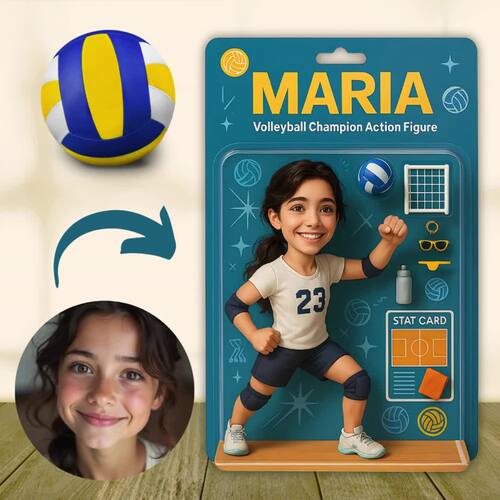 Personalized Sport Action Figure, Custom Digital Toy Art, Toy Box Style ...
