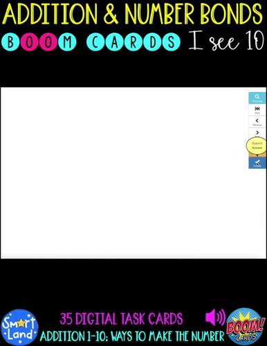 Addition and Number bonds practice 1-10 digital cards by Smart Land ...