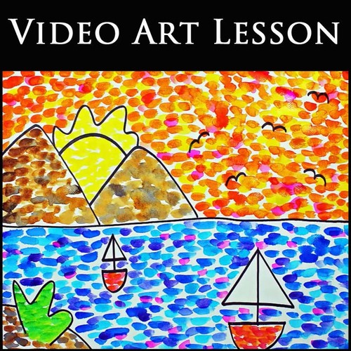 IMPRESSIONISTIC SEASCAPE Art Lesson | Drawing & Painting SUMMER SUNSET ...