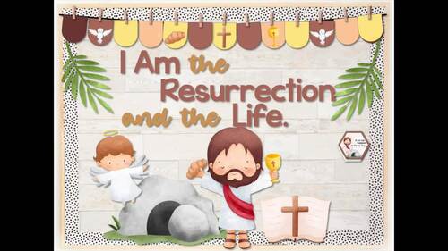 Religious Easter Bulletin Board & Door Decor, Posters, Writing Activity ...