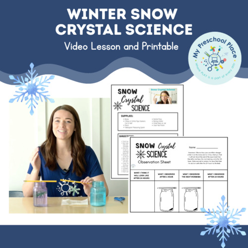 Snow Crystal Science Video Lesson and Observation Recording Sheet