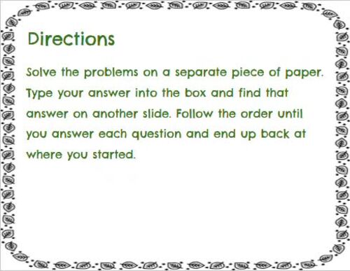 Thanksgiving Addition and Subtraction Word Problems Scavenger Hunt