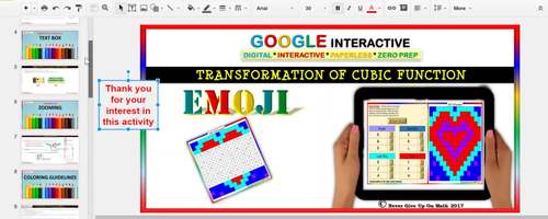 EMOJI - Transformation of Cubic Function Distance Learning | TPT