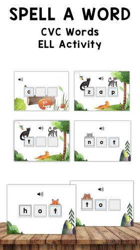 CVC 3 Letter Word Phonics English Reading Spelling Bundle, Language Centers