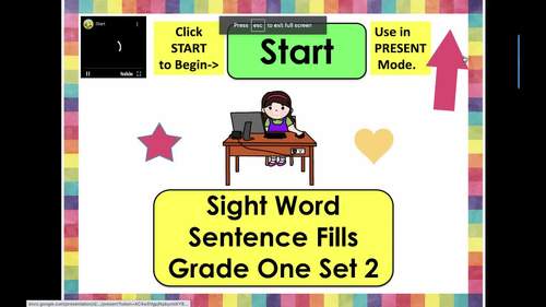 Sight Word Sentences Fill in the Blank MEGA BUNDLE Google Slides GAMES ...