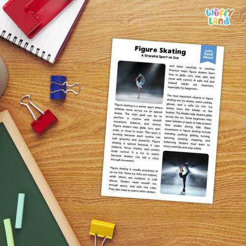 Figure Skating Sports Reading Passages - Reading Comprehension and ...