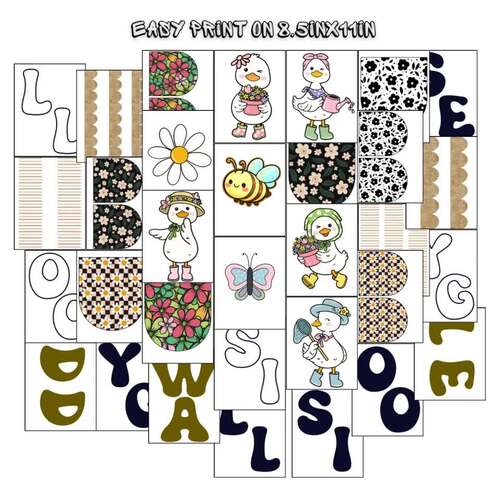 Spring Silly Goose Classroom Bulletin Board Kit | Classroom Door Decor ...