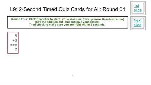 Digital Addition Flashcards for Google Slides-LEVEL 9, Mental Math Practice