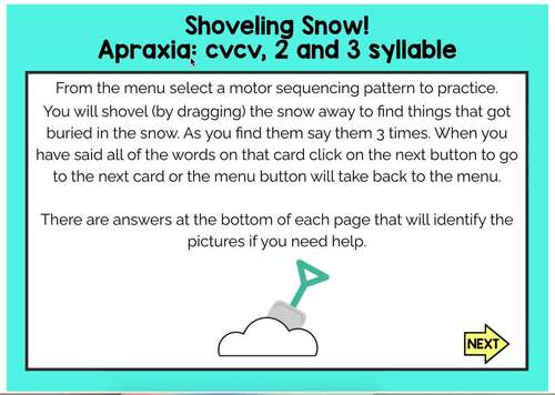 Boom™Cards | Apraxia | Winter | CVCV 2 Syllables 3 Syllables ...