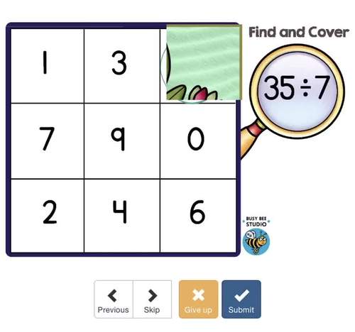 Division Facts Fluency | Dividing by 7 Boom Cards Games by Busy Bee Studio