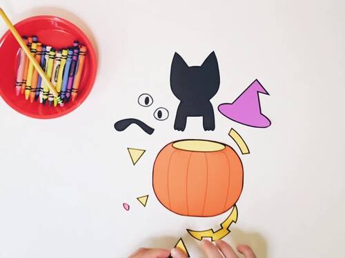 Halloween Craftivity | Black Cat Craft | October Writing Craft | TPT