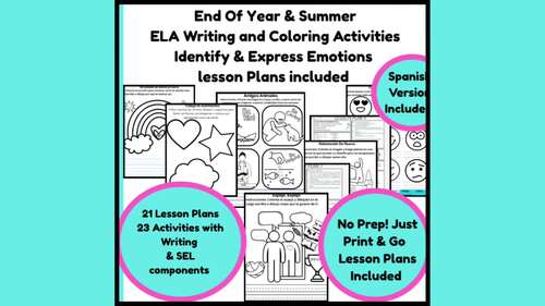 SEL Coloring & Writing printable worksheet handouts - lesson's Identify ...