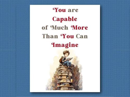 You Are Capable... (Growth Mindset) by Tirine Education | TPT