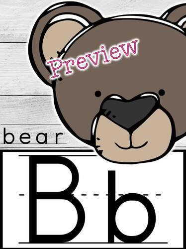 ABC Posters (Back To School Alphabet Poster Cards) | TPT