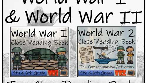 World War I & World War II Close Reading Book Bundle | 5th Grade & 6th ...