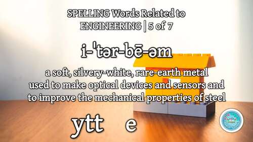 SPELLING Words Related to ENGINEERING by One Aqua Clear Book | TPT
