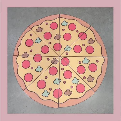 Pizza Slices Jumbo Puzzle Printable by Cozy Bugz | TPT