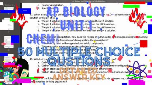 AP Biology Curriculum | Unit 1 50 Multiple Choice Worksheets ...