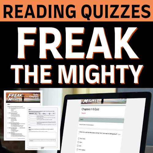 Freak the Mighty Novel Study Assessments - Chapter Reading Quizzes