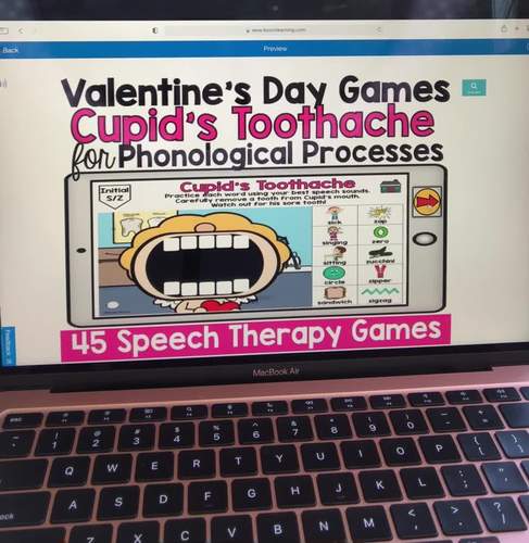 Speech Therapy Valentine's Day BOOM CARDS games for PHONOLOGICAL PROCESSES