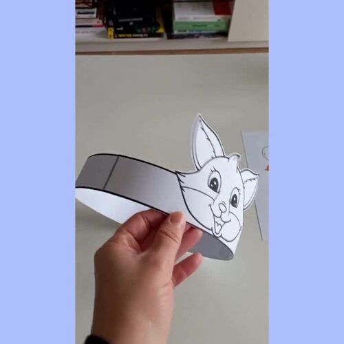 Fox paper crown printable, Fox headband, Fox hat coloring, Forest ...