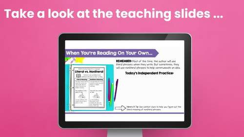 Figurative Language Mini Lessons: Lesson Plans, Slides & Graphic Organizers