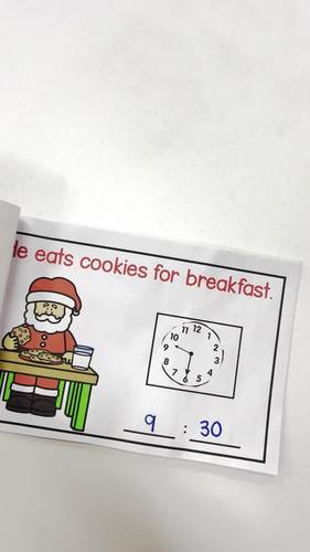 Santa's Busy Day Telling Time Christmas Math Craft by Learning for the ...