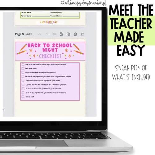 Meet the Teacher Prep Bundle. Meet the teacher template editable
