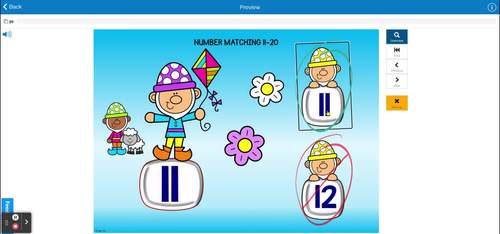 Spring Garden Number Recognition 11 to 20 Preschool Boom Cards - Gnomes
