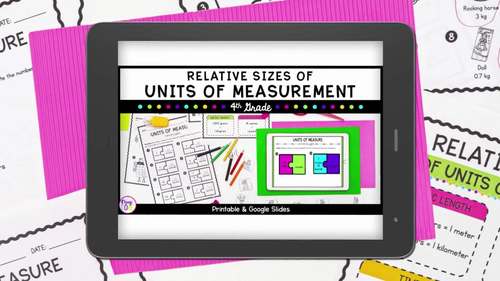 Relative Sizes of Units - 4th Grade Math - Print & Digital - 4.MD.A.1