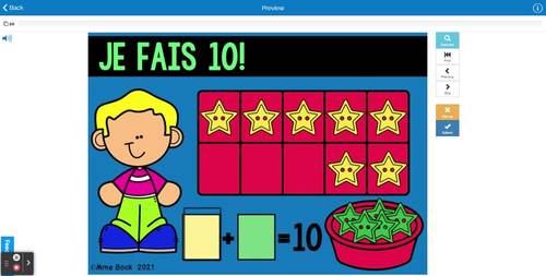 BUNDLE of BOOM Cards: Les nombres, grilles de 10 (en français) by Mme Bock