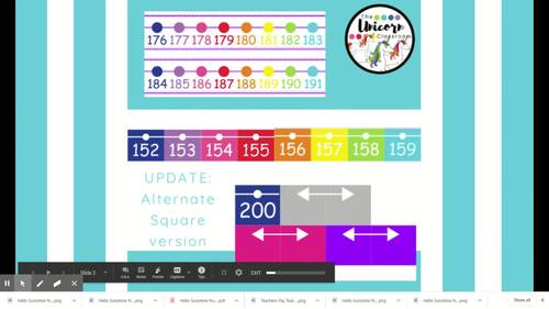 Rainbow Number Line 0-100 0-120 0-200 Classroom Decor -100-200 | TPT