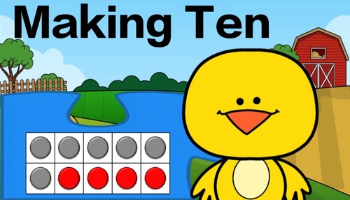 Making Ten: Ten Frame Subitizing: At the Farm: Math Brain Break | TPT