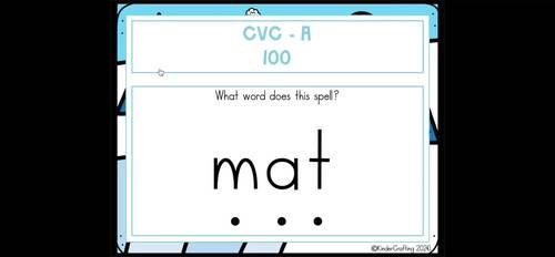 Jeopardy - Literacy Set 7 CVC Words by KinderCrafting | TPT