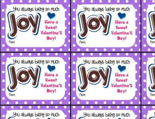 Almond Joy Valentine's Day Gift Tag- You always bring so much JOY! Have ...