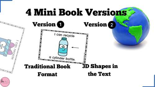 Kindergarten Earth Day Math Activity Worksheets 3D Shapes | TPT