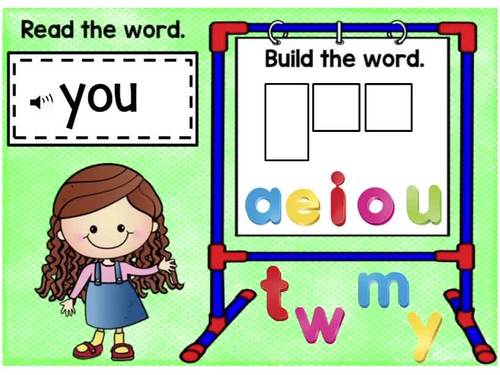 Boom Cards Sight Words Set 1 Read Listen and Build Distance Learning