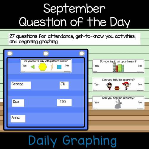 September Question of the Day - 27 Graphing Questions for PreK ...