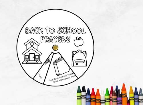 Back to School Prayers Christian Sunday School Bible Craft | TPT