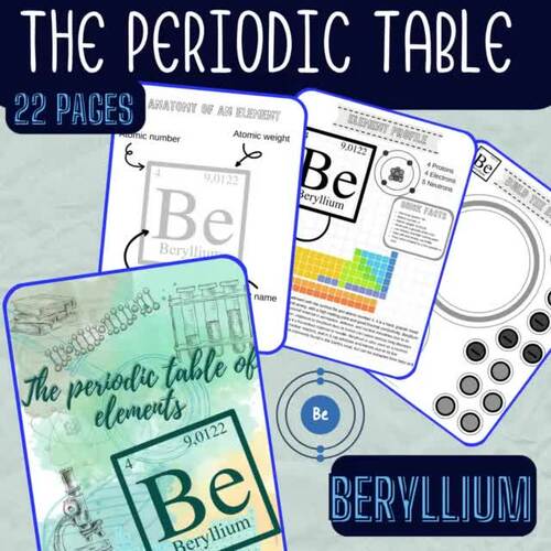 Beryllium - The Periodic Table - Lesson Reading Activity Worksheets