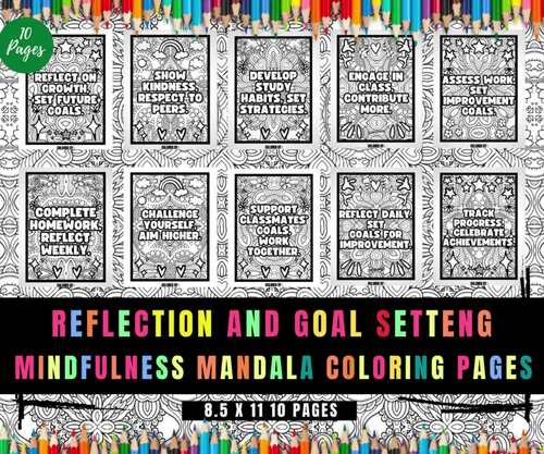 Reflection And Goal Setting Activity, 3rd and 4th Grade, Craft Coloring ...