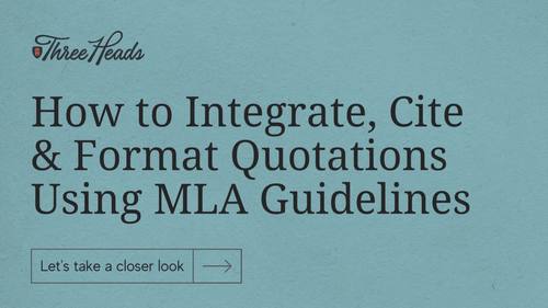 Unit Plan: How to Integrate, Cite, and Format Quotations Using MLA ...